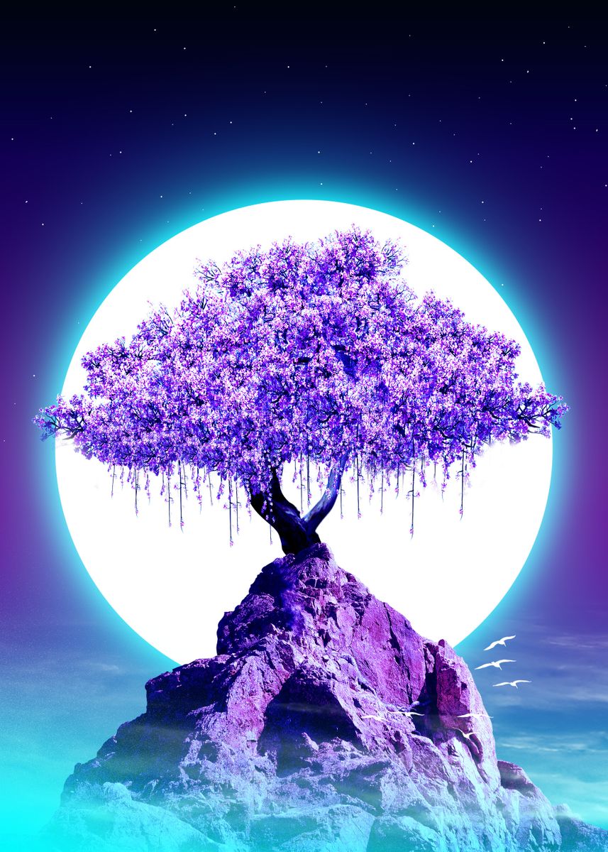 'tree life fantasy' Poster, picture, metal print, paint by INSPIRE ...