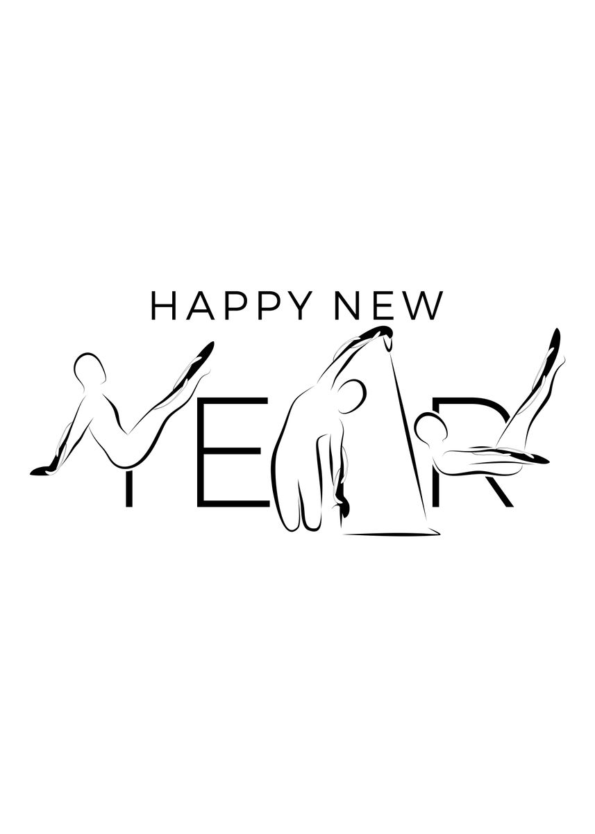 'Happy New Year Pilates ' Poster by Sasha Kircanski | Displate
