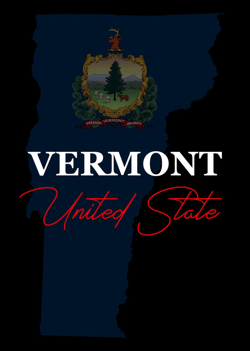 'Vermont' Poster, picture, metal print, paint by Hita Ando | Displate