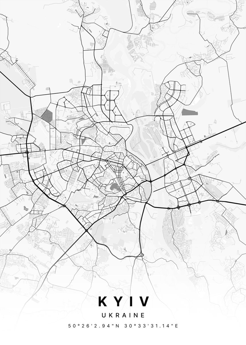 'Kyiv Ukraine' Poster, picture, metal print, paint by Kemi | Displate