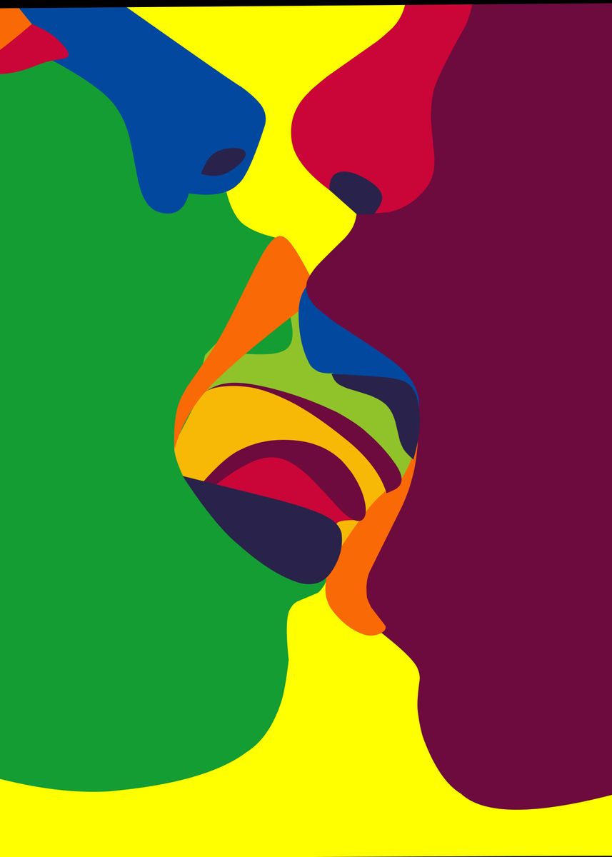 'work abstract figure' Poster, picture, metal print, paint by Mshel ...