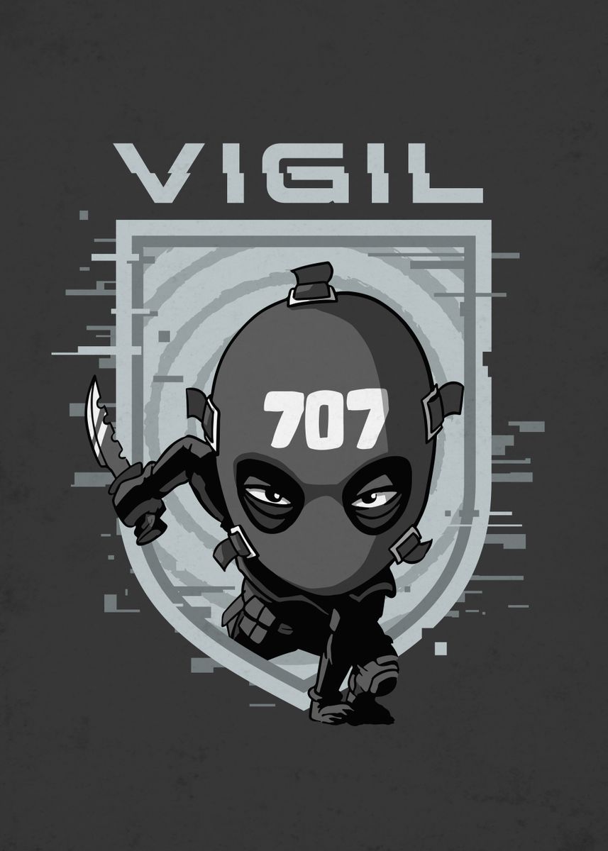 'Vigil Chibi' Poster, picture, metal print, paint by Rainbow Six Siege ...