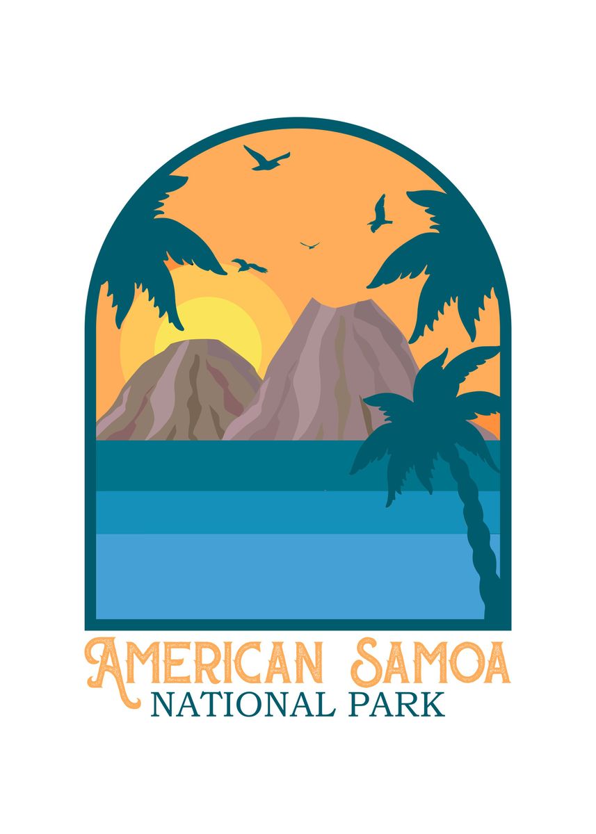 'American Samoa' Poster, picture, metal print, paint by sachpica | Displate