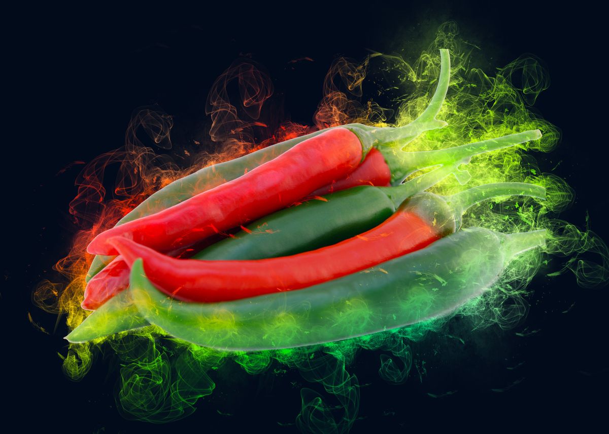 'pepper smoke' Poster by The Volcano | Displate