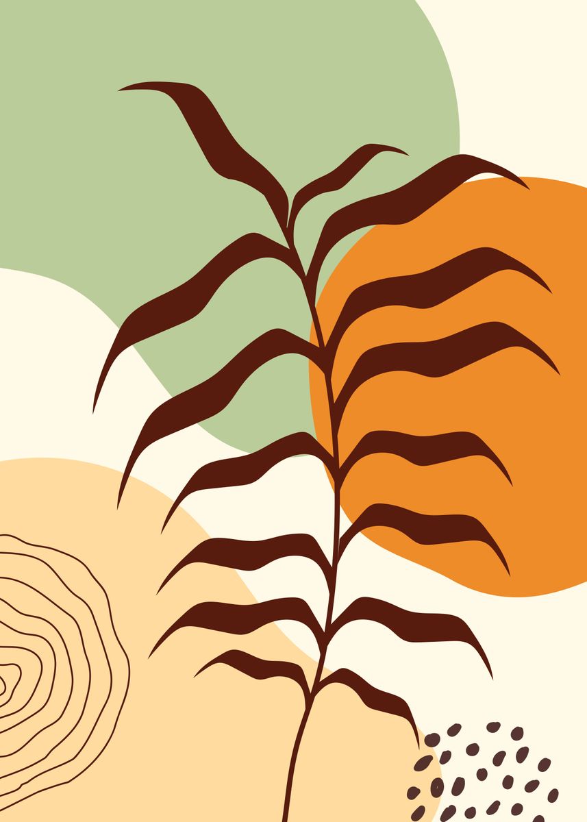 'Tropical minimal shapes' Poster, picture, metal print, paint by Human ...