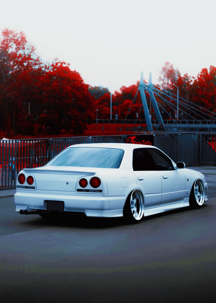 'Nissan Skyline R34' Poster, picture, metal print, paint by Robert ...