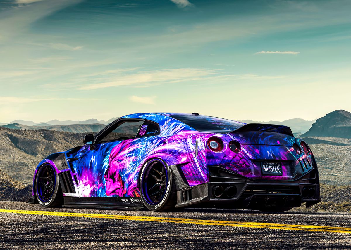 'Nissan GT R' Poster by Monster Car | Displate