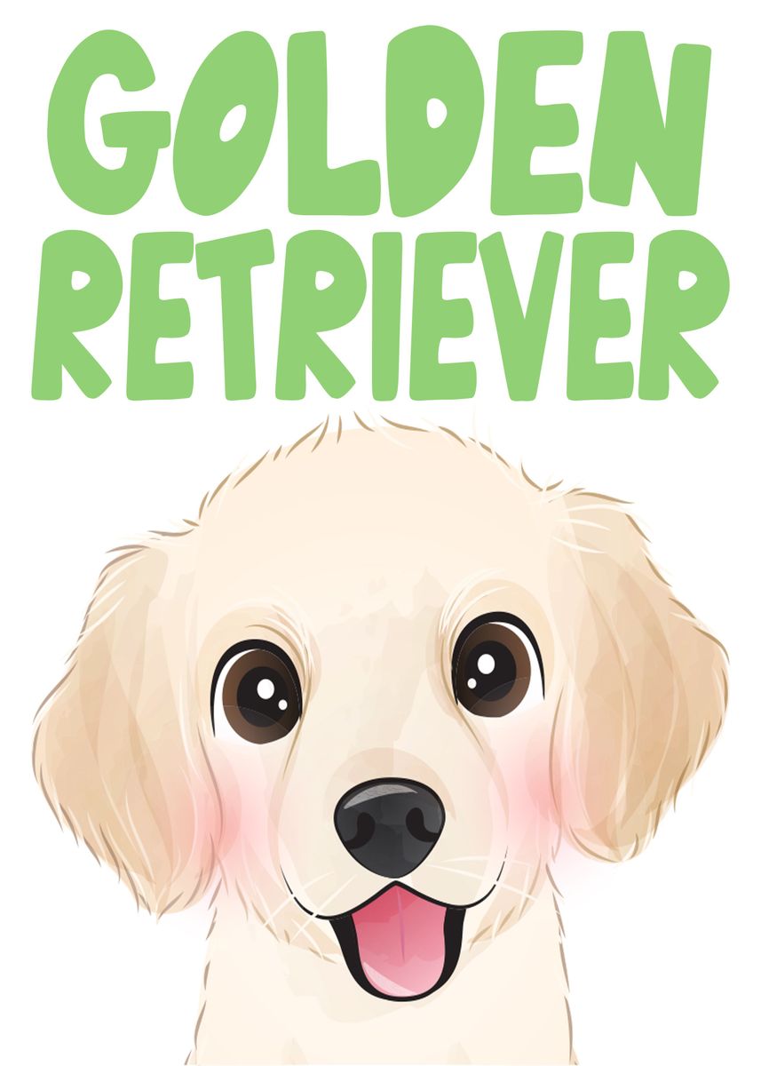 'Golden Retriever' Poster by Phan Van Hai | Displate