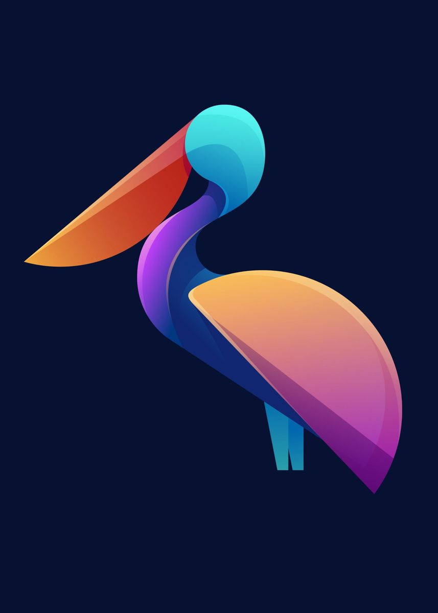 'Animal Gradient Design 30' Poster, picture, metal print, paint by My ...