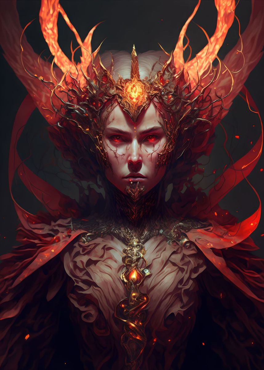 'Lilith' Poster, picture, metal print, paint by Lukasz Kobylka | Displate