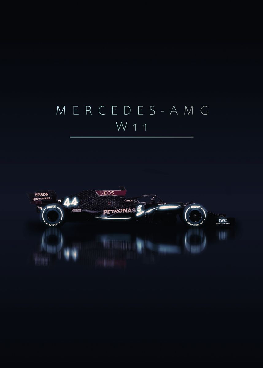 'Mercedes W11 Formula 1 Car' Poster by Vineet Suresh | Displate