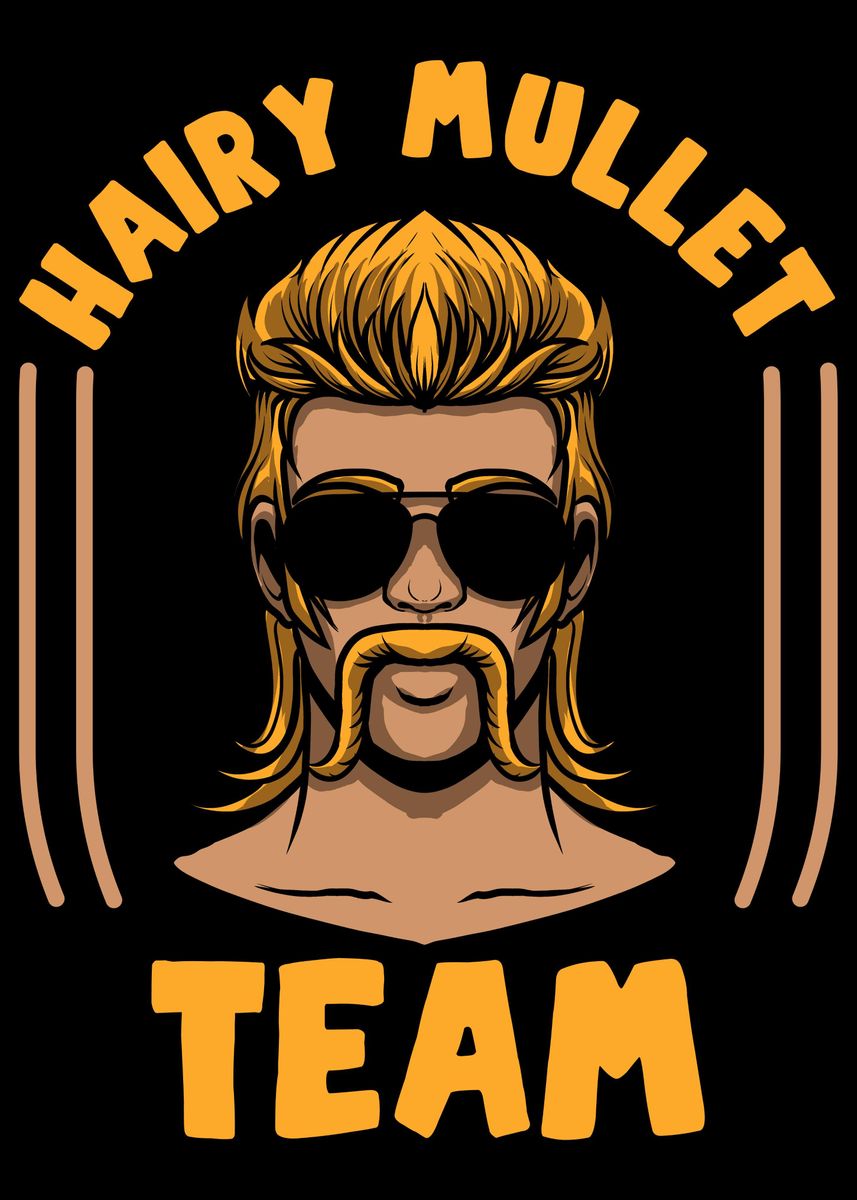 'Mullet' Poster, picture, metal print, paint by CrazySquirrel | Displate