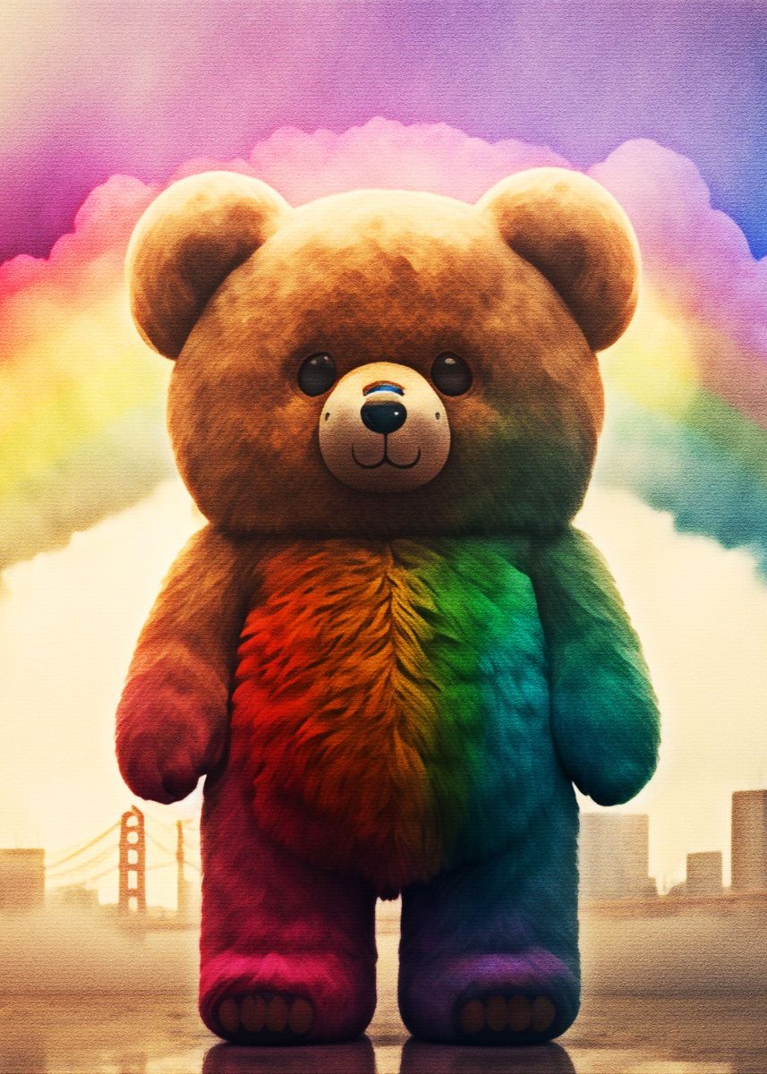 'Teddy Bear' Poster, picture, metal print, paint by Muh Asdar | Displate