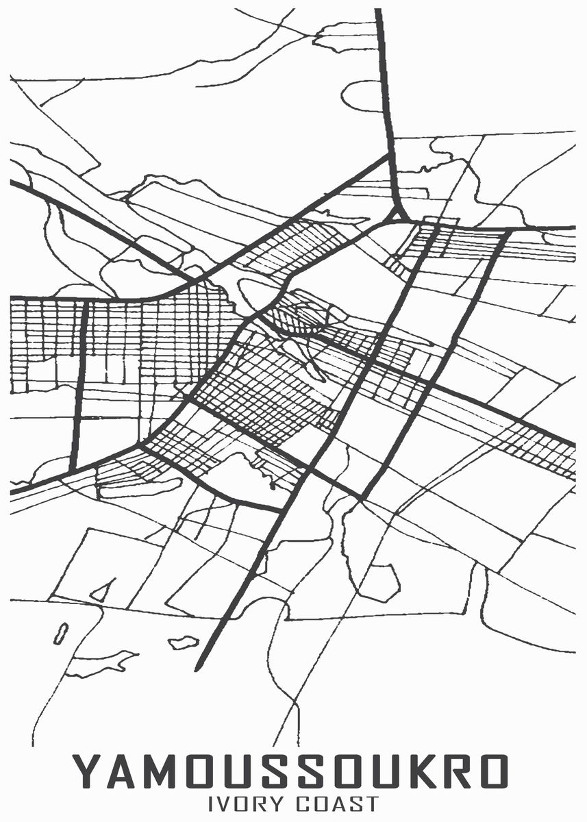 'Yamoussoukro Ivory Coast' Poster by HildaWarren Studio | Displate