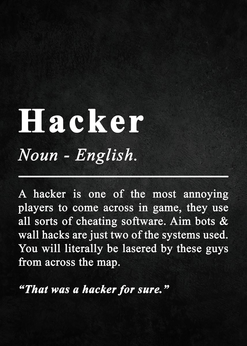 'Hacker Boys Game Room Text' Poster, picture, metal print, paint by ...