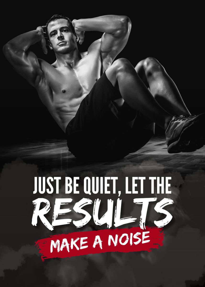 'Body Builder Motivational ' Poster, picture, metal print, paint by ART ...