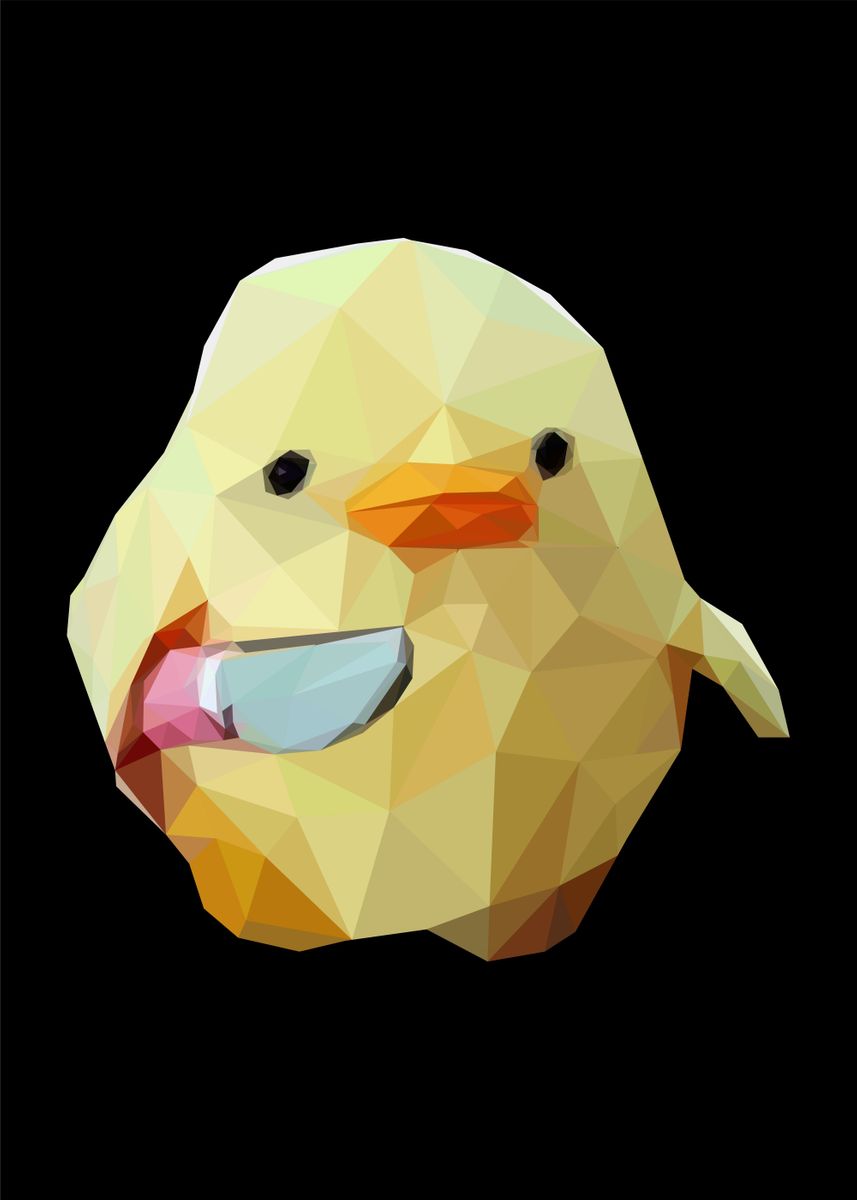 'dont duck with me meme' Poster, picture, metal print, paint by Lowpoly ...