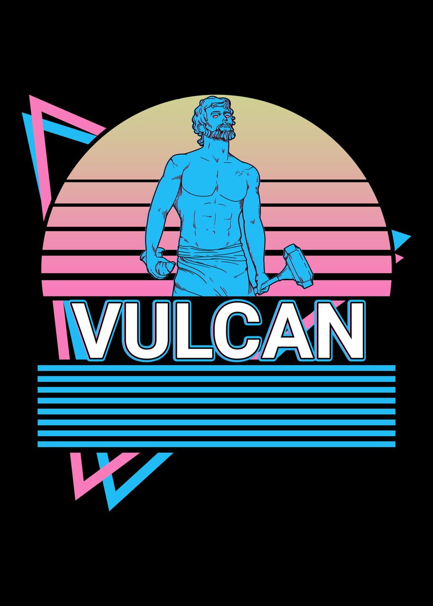'Vulcan God of Fire and the' Poster, picture, metal print, paint by ...