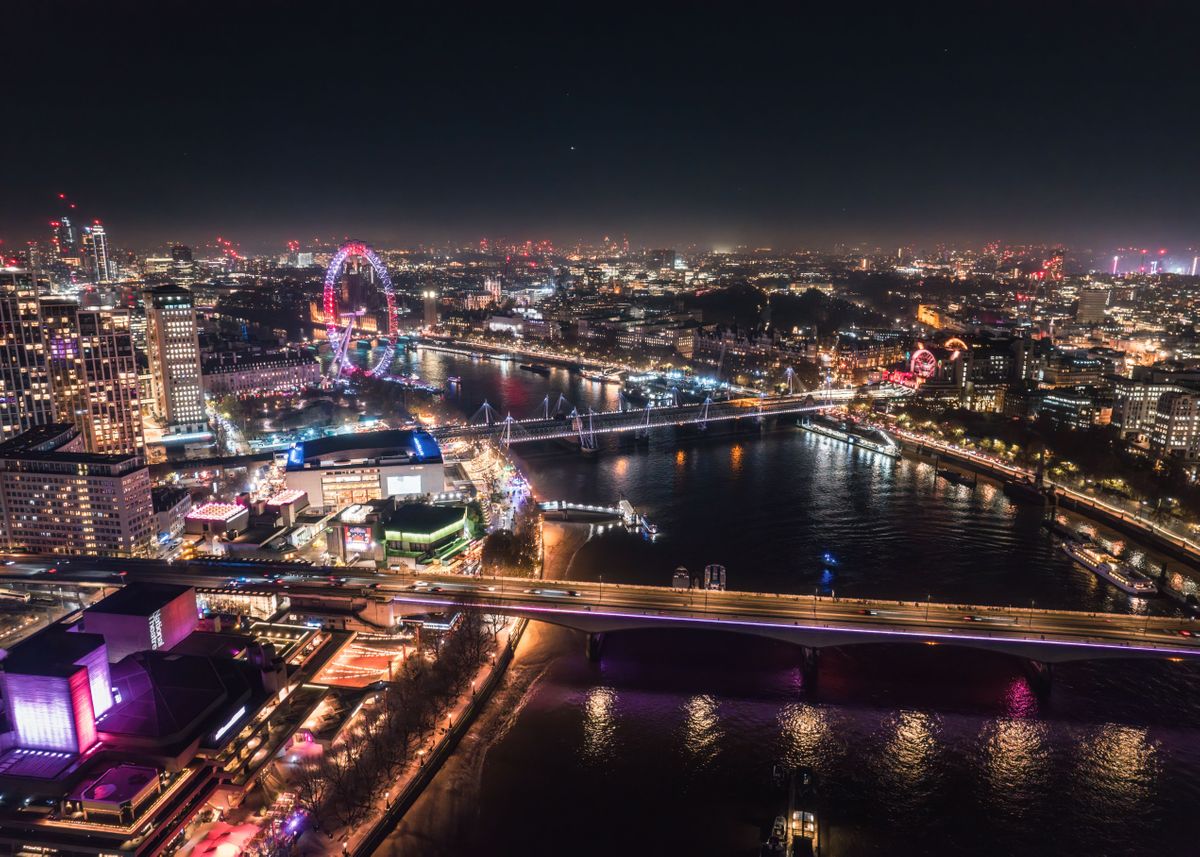 'Epic London Night' Poster by Gorma Kuma | Displate