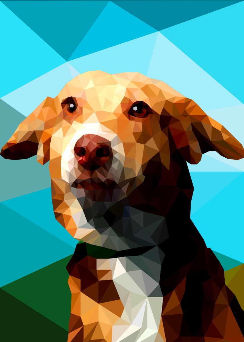 'Dog' Poster, picture, metal print, paint by toan nguyen | Displate