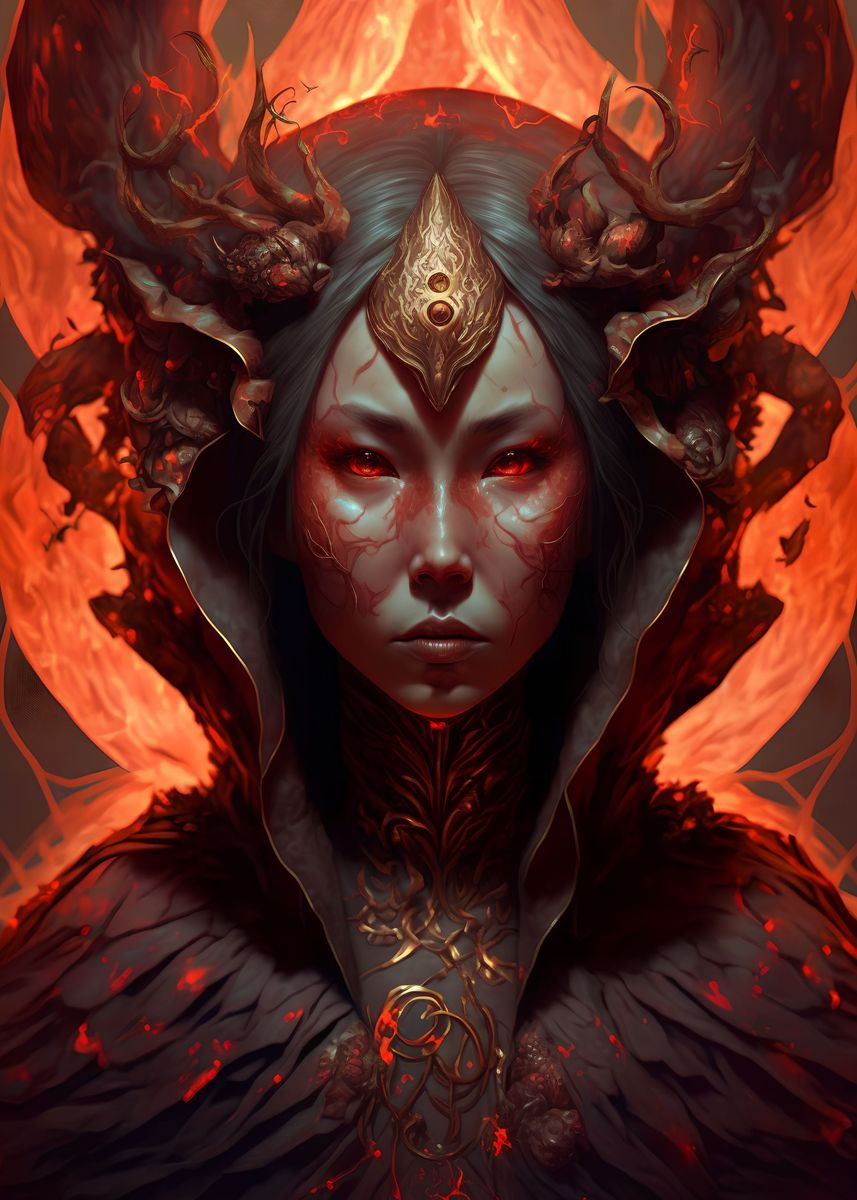 'Lilith' Poster, picture, metal print, paint by Lukasz Kobylka | Displate