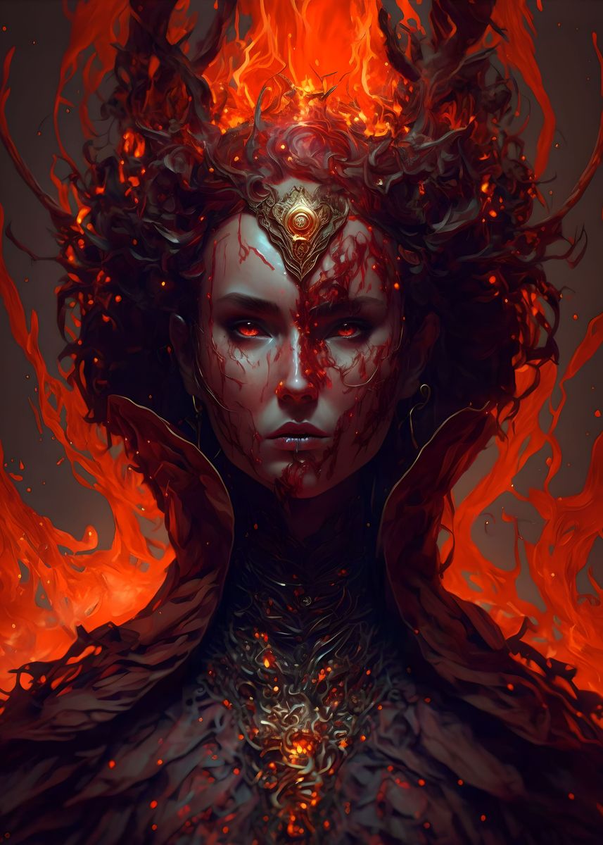 'Lilith' Poster, picture, metal print, paint by Lukasz Kobylka | Displate