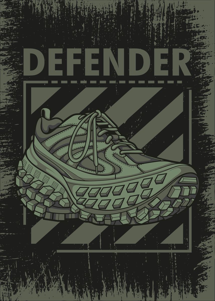 'The Defender Shoe' Poster, picture, metal print, paint by Adam Project ...