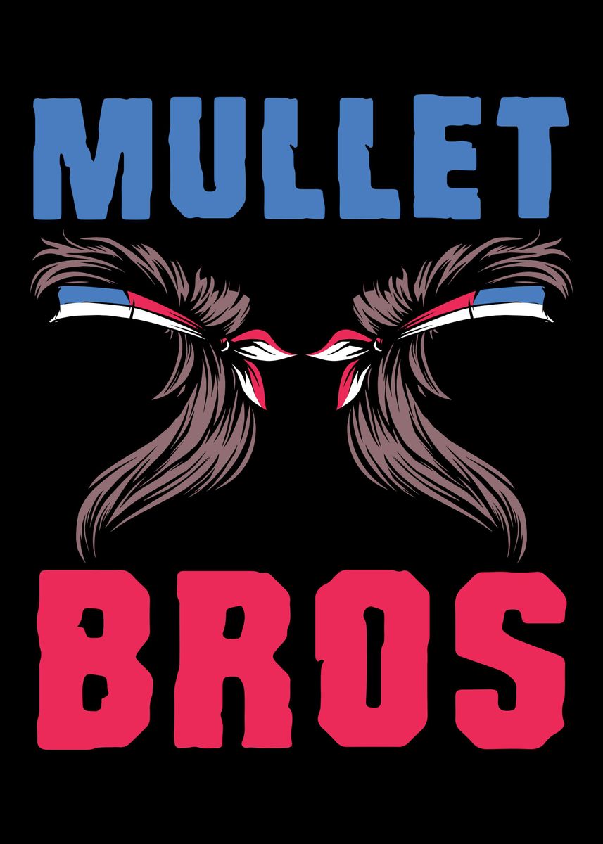 'Mullet' Poster, picture, metal print, paint by CrazySquirrel | Displate