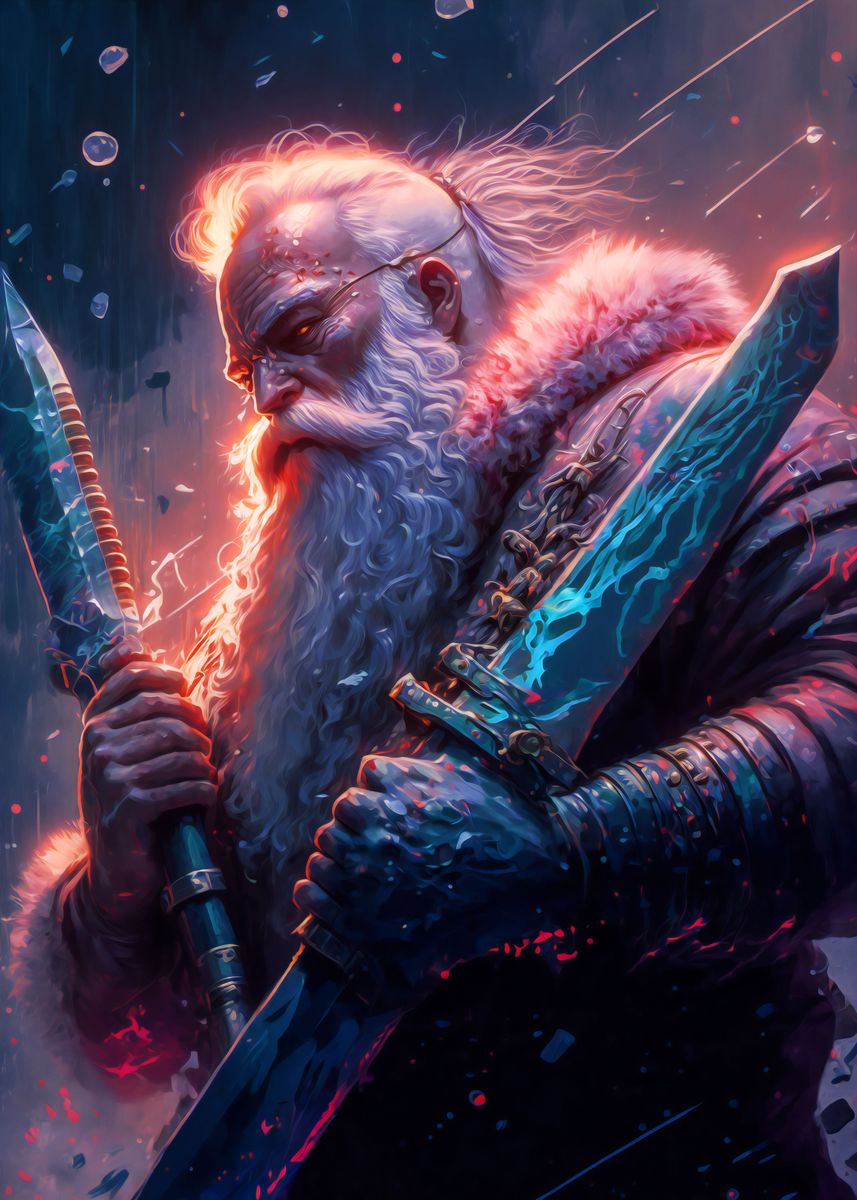 'KILLER SANTA' Poster, picture, metal print, paint by Xi Designs | Displate