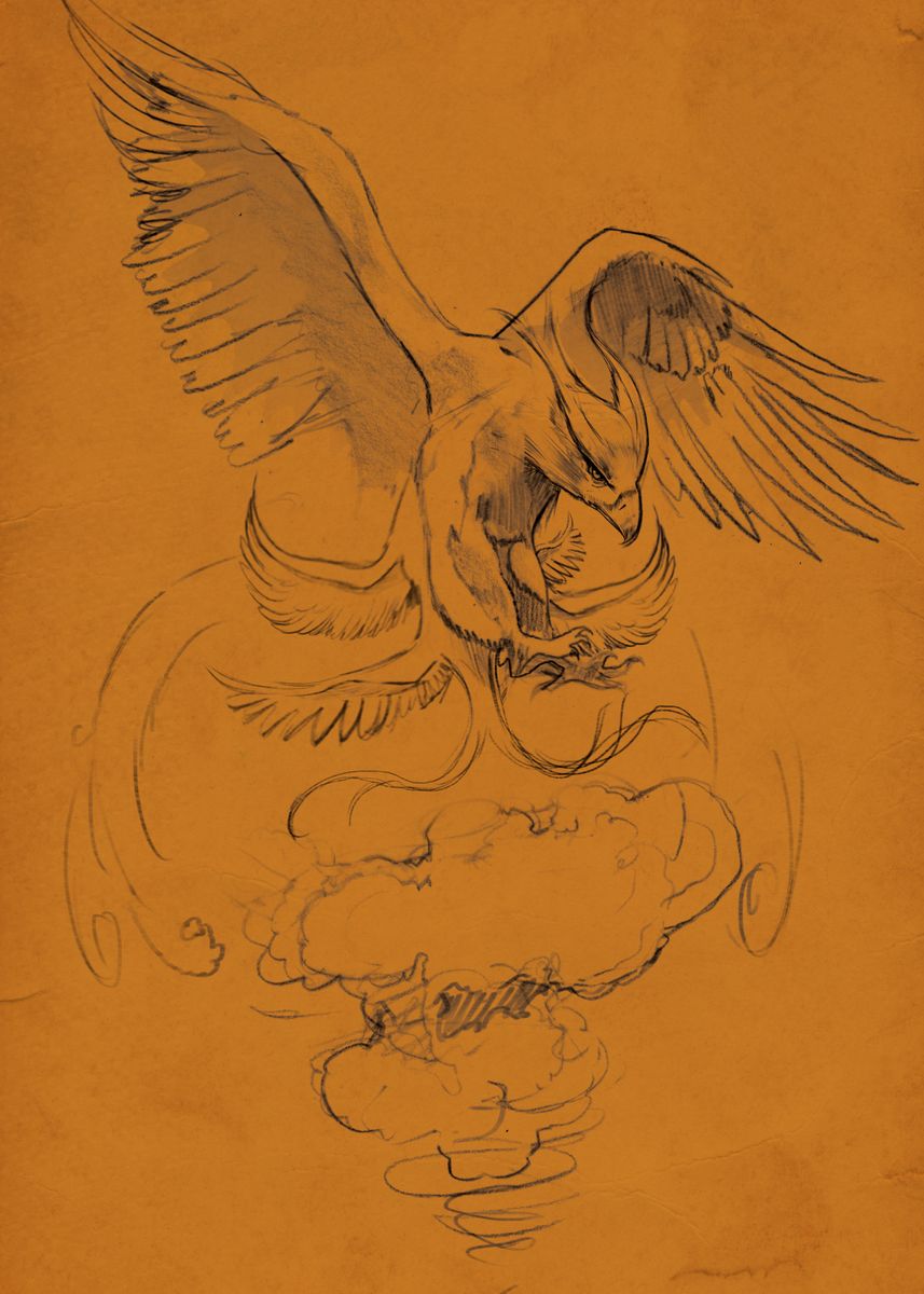 'Thunderbird Sketch' Poster, picture, metal print, paint by Wizarding ...
