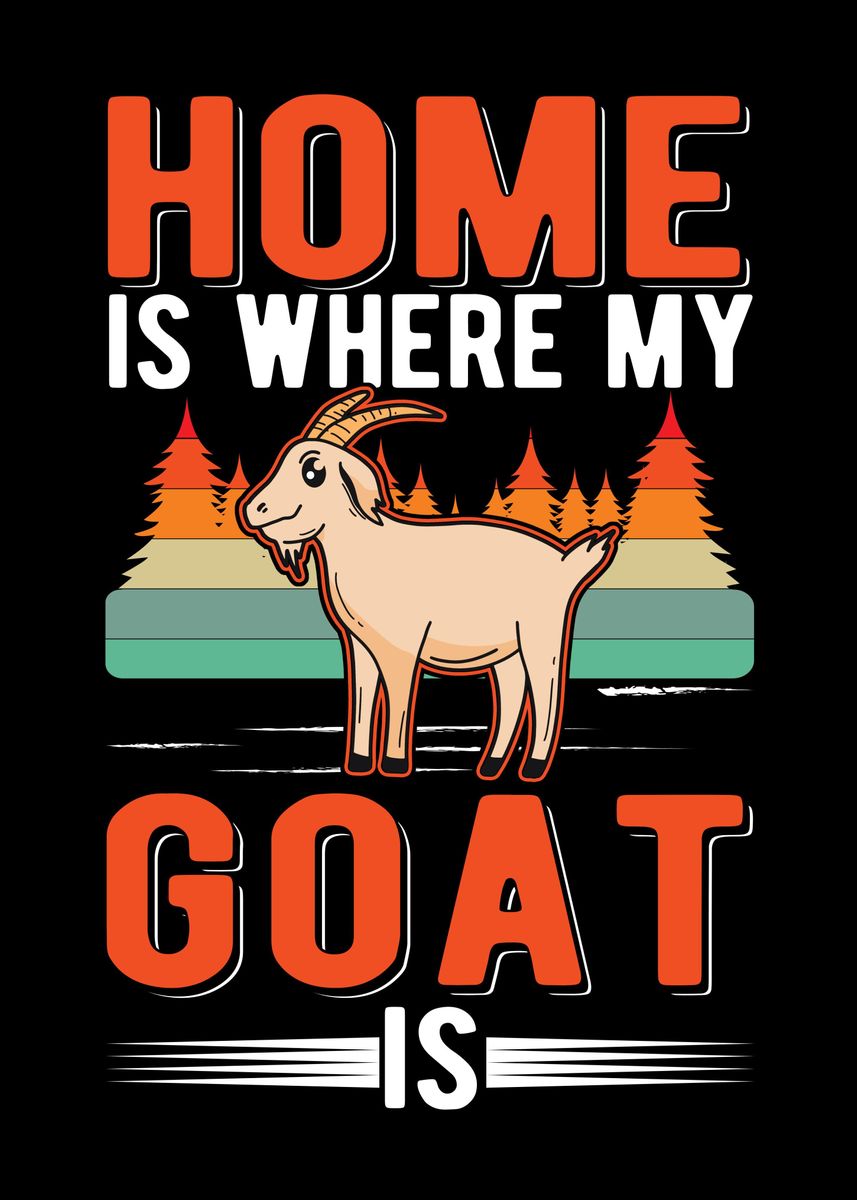 'Goat Gift Goat Keeper' Poster, picture, metal print, paint by ...