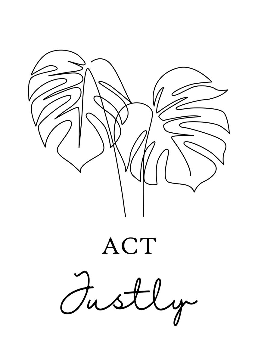 'Act Justly Office Poster' Poster, picture, metal print, paint by ...