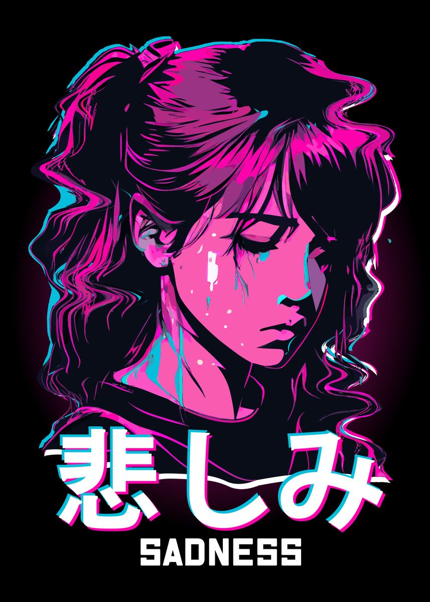 'Sad Anime Girl Yami Kawaii' Poster by BestPrints | Displate