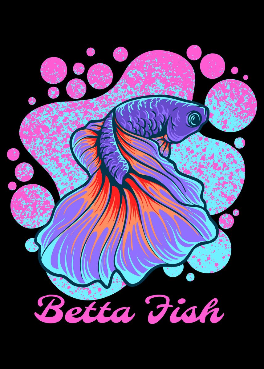 'Betta fish' Poster, picture, metal print, paint by Tran Duc Hieu ...