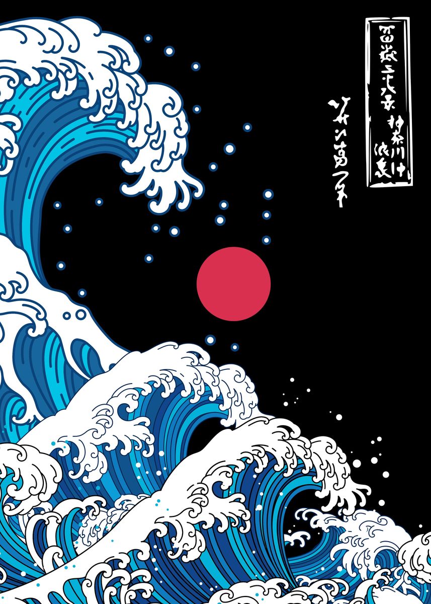 'Japanese Art Wave' Poster, picture, metal print, paint by spartanz ...