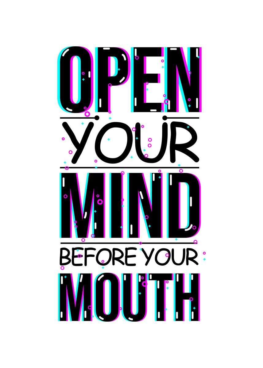 'Open Your Mind' Poster, picture, metal print, paint by Golden Words ...