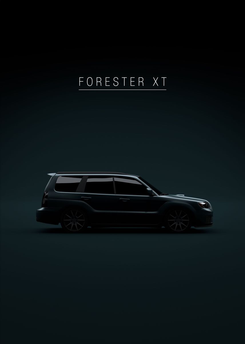 '2007 Forester XT Mk2' Poster, picture, metal print, paint by 21 MXM ...