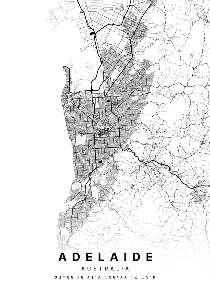 'Adelaide Australia' Poster, picture, metal print, paint by Kemi | Displate