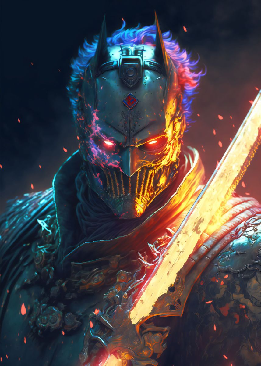 'DEVIL MASK' Poster, picture, metal print, paint by Xi Designs | Displate