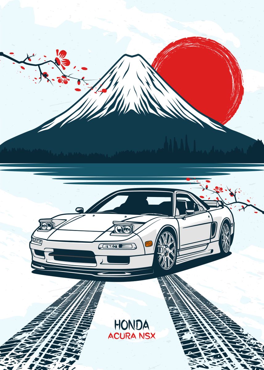 'Honda Acura' Poster, picture, metal print, paint by Faissal Thomas ...