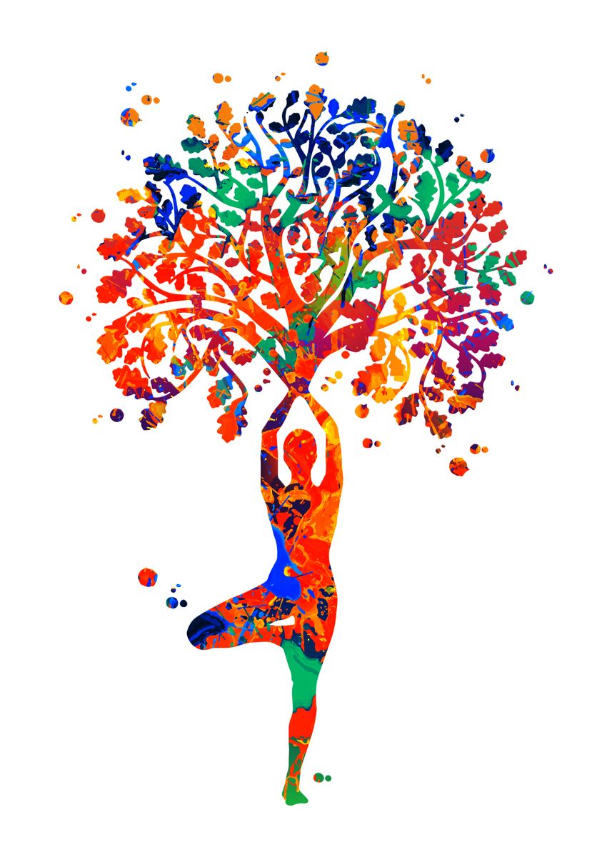 'Yoga Tree Of Life' Poster, picture, metal print, paint by Dalton Joyce ...