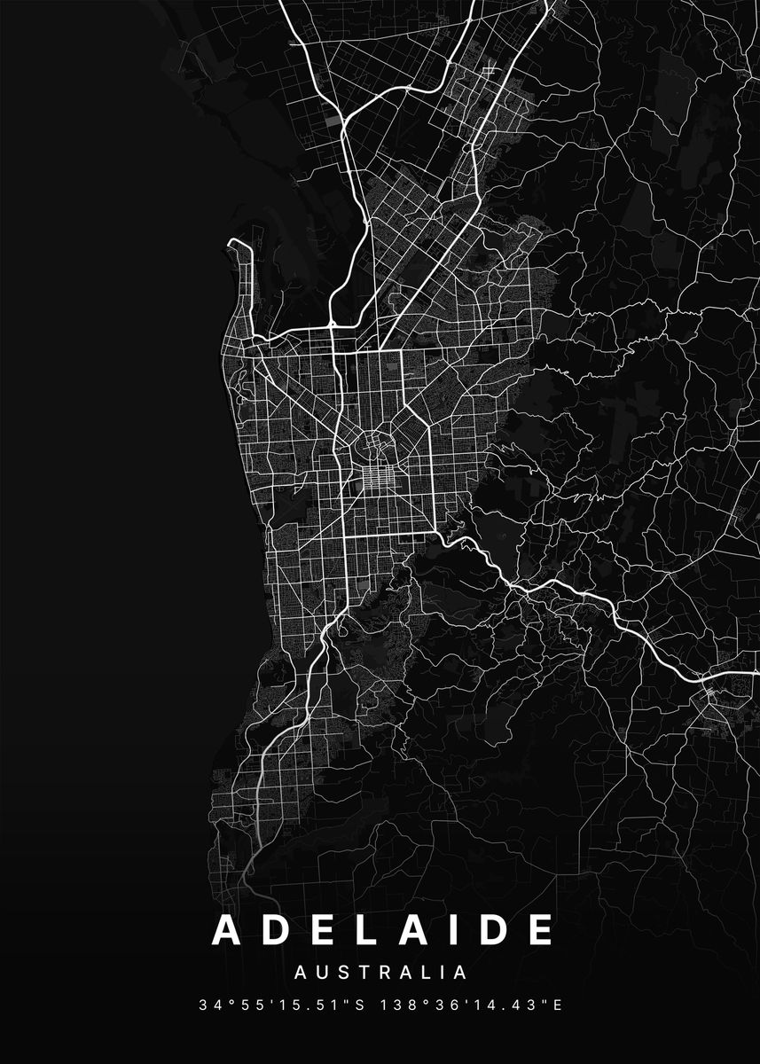 'Adelaide Australia' Poster, picture, metal print, paint by Kemi | Displate