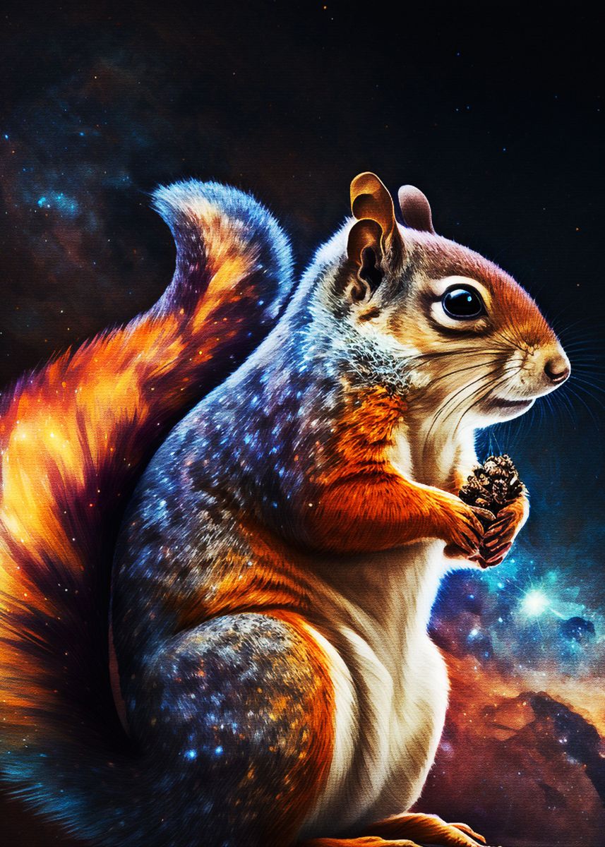 'Space Squirrel' Poster, picture, metal print, paint by Muh Asdar ...