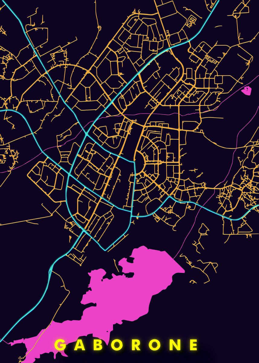 'Gaborone Botswana' Poster by Denis Siggers | Displate