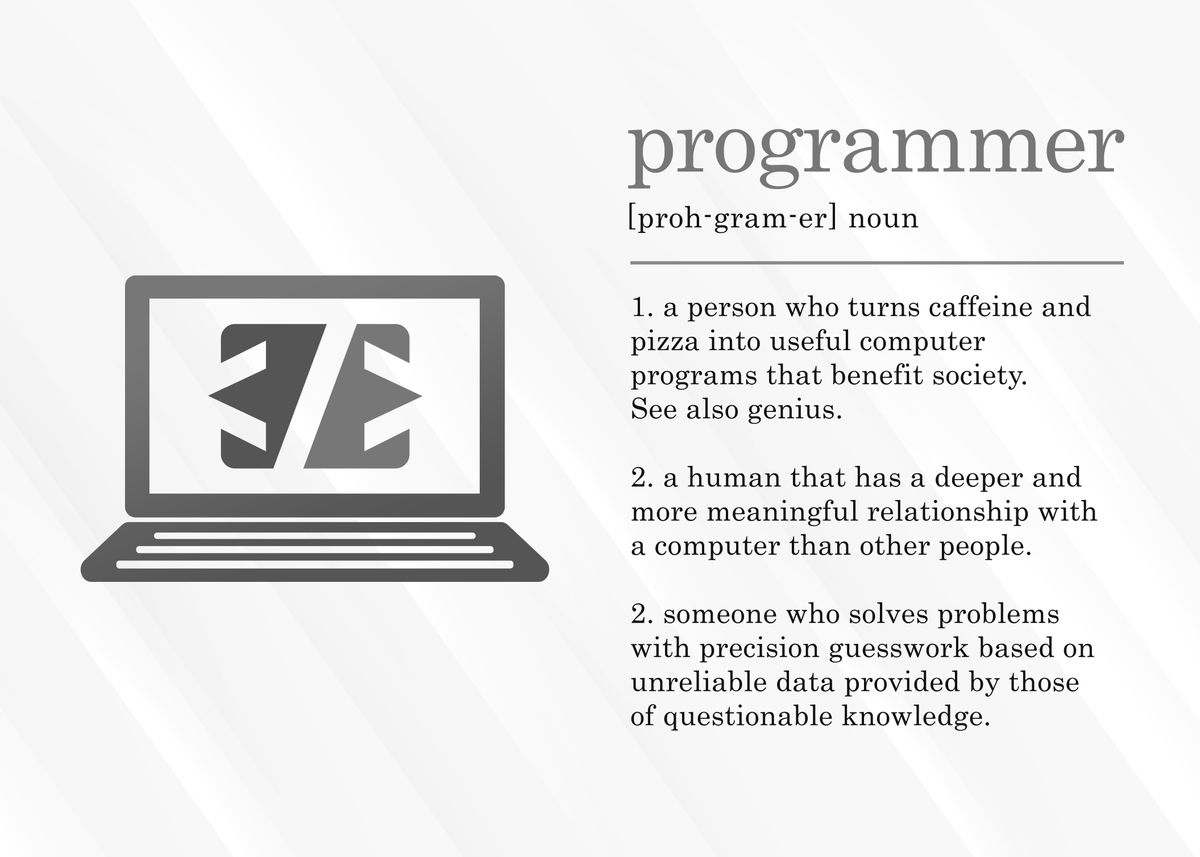 'Programmer Definition' Poster by 84PixelDesign | Displate