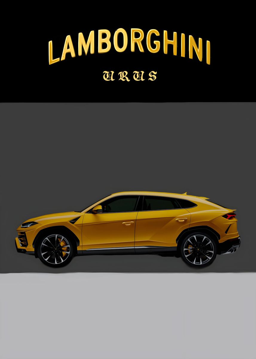 'lamborghini urus' Poster, picture, metal print, paint by Recca | Displate