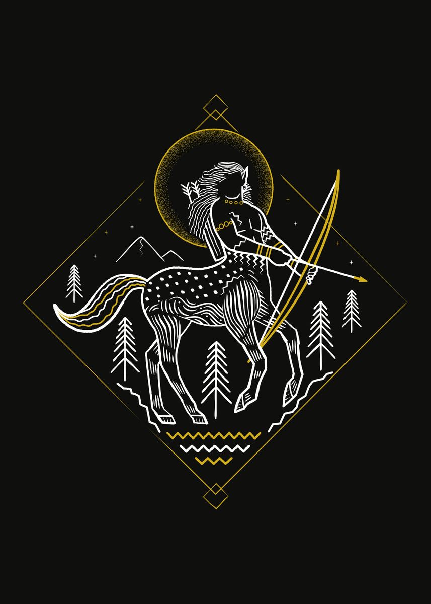 'Centaur with bow' Poster, picture, metal print, paint by Wizarding ...