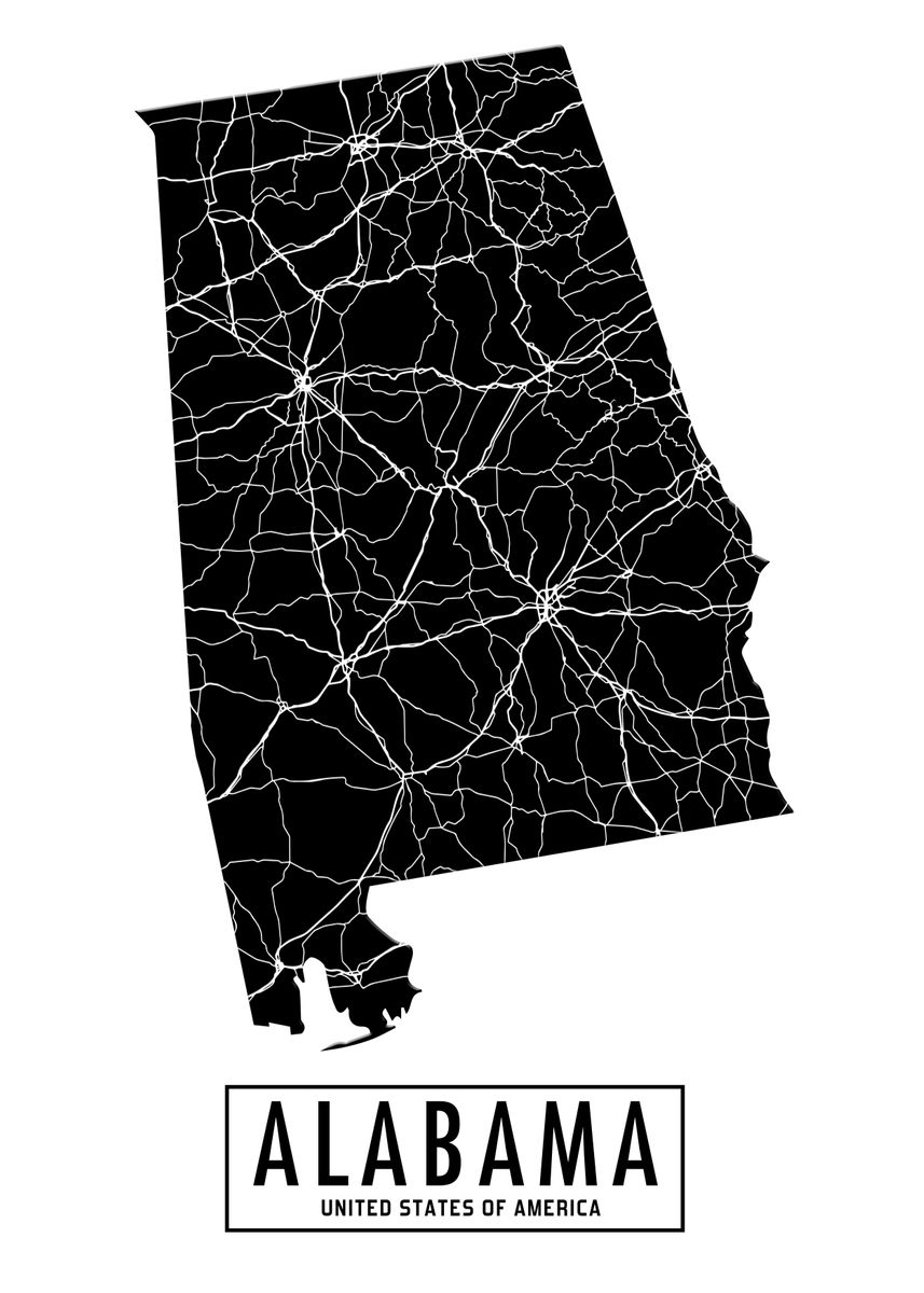 'ALABAMA USA' Poster, picture, metal print, paint by Terrance Seay ...