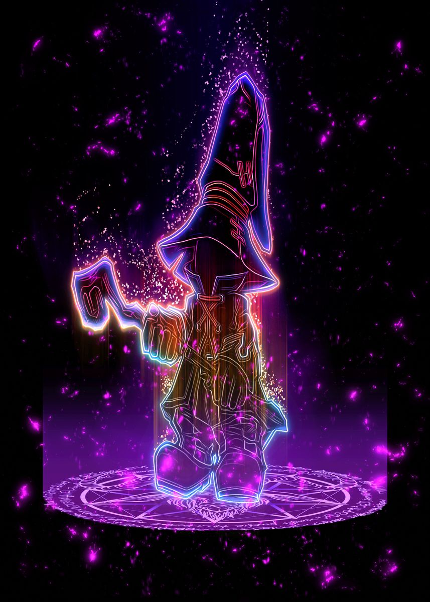 'Black Mage summon art' Poster, picture, metal print, paint by Pop art ...