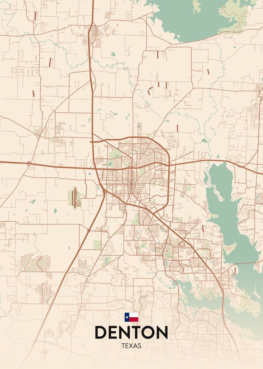 'Denton TX' Poster by IMR Designs | Displate